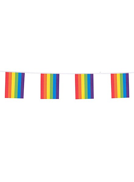Rainbow pennant chain paper 3 meters - maskworld.com