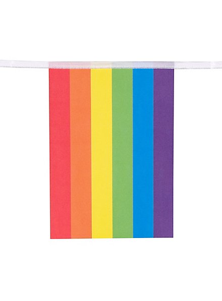 Rainbow pennant chain paper 3 meters - maskworld.com