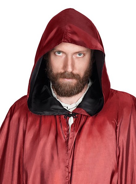 Red Hooded Cape with Cross - maskworld.com