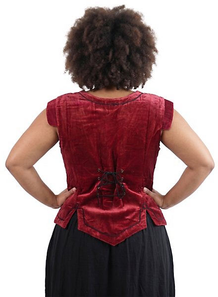 Renaissance velvet bodice vest - Adrienne - maskworld.com