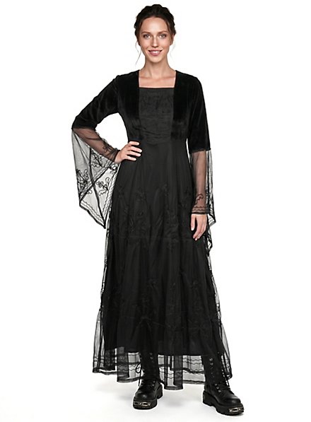 Robe Renaissance en tulle noir - maskworld.com