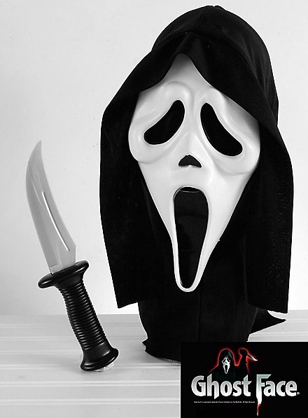 Scream - Ghostface Mask & Knife - maskworld.com