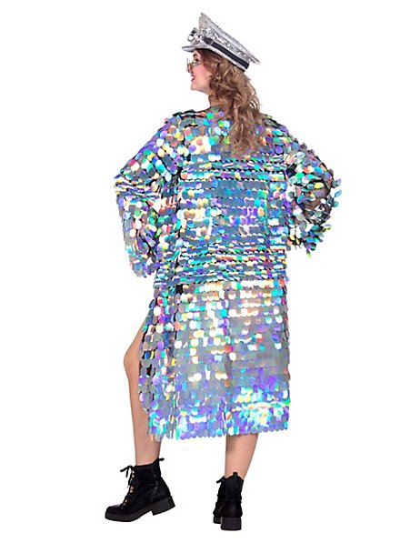 Sequin coat silver - maskworld.com