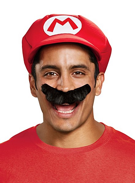 Set cappello e barba di Super Mario - maskworld.com