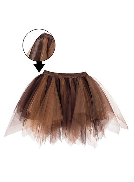 Short tulle skirt brown - maskworld.com