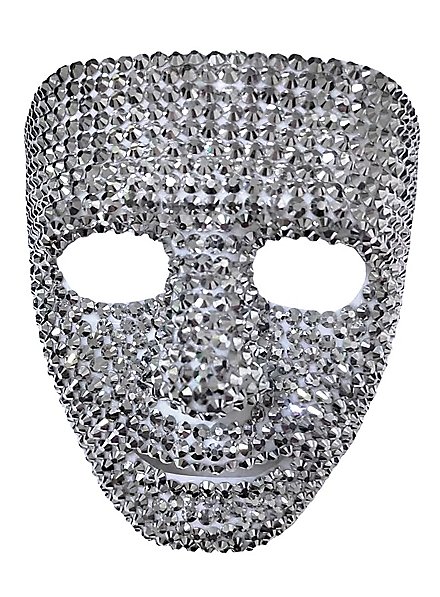 Silver Glitter Phantom Mask - maskworld.com