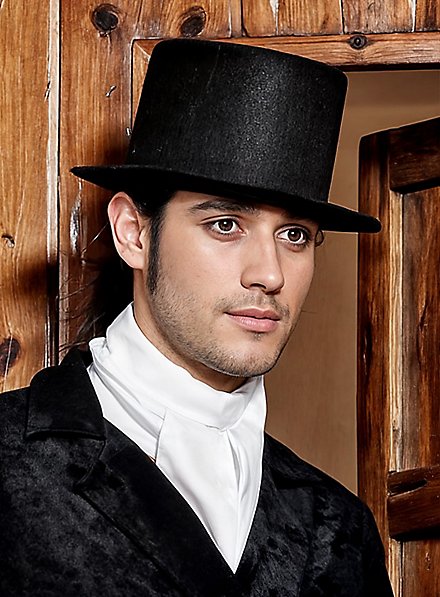Simple black costume top hat - maskworld.com
