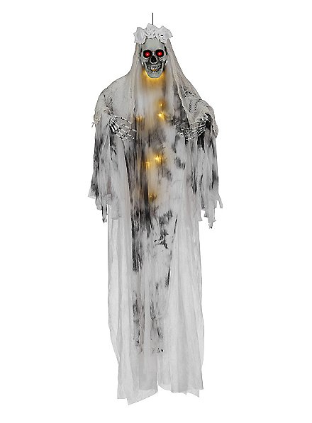 Skeleton Bride - Hanging Figure With Sound And Animation - maskworld.com