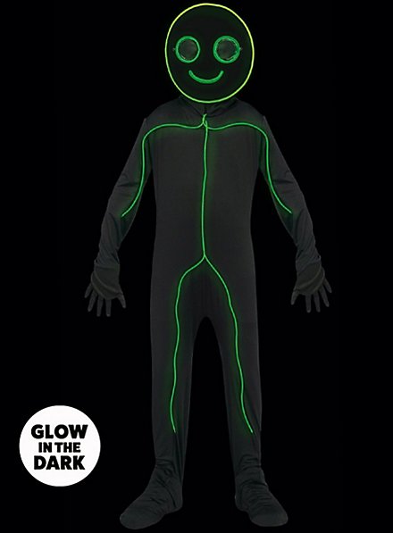 Smiley stick figure illuminated costume for children - maskworld.com