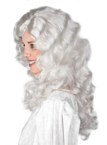 White Long-Haired Wig with Curls - maskworld.com