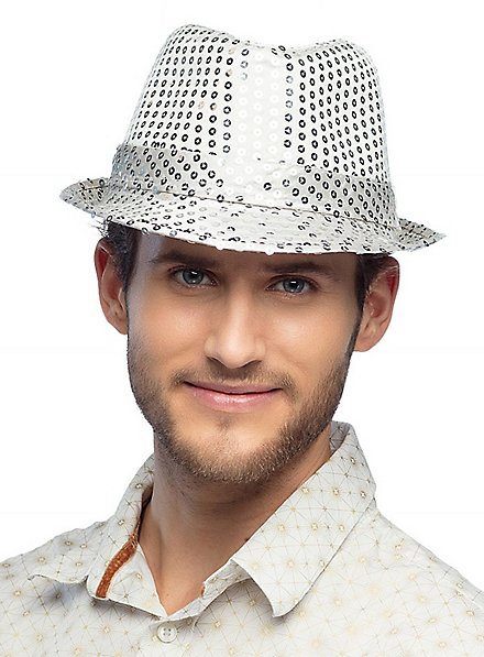 Sombrero De Lentejuelas Plateado - maskworld.com