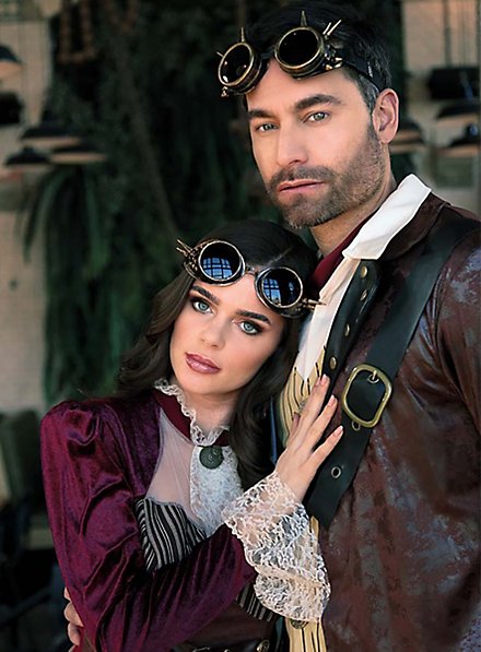 Steampunk glasses with spikes - maskworld.com