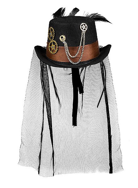 Steampunk Mini Bowler Hat brown - maskworld.com