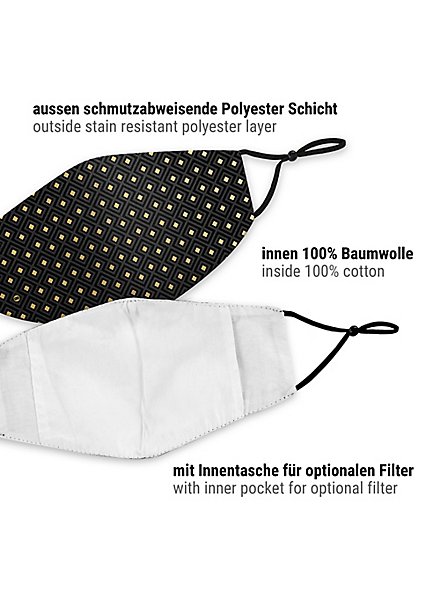 Stoffmaske mit Jacquard Muster - maskworld.com