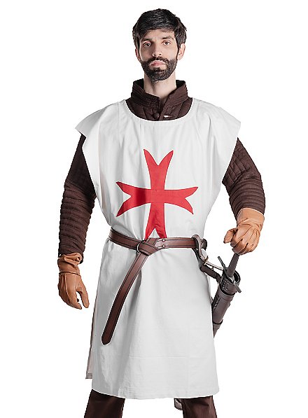 Tabard de croisé blanc et rouge - maskworld.com