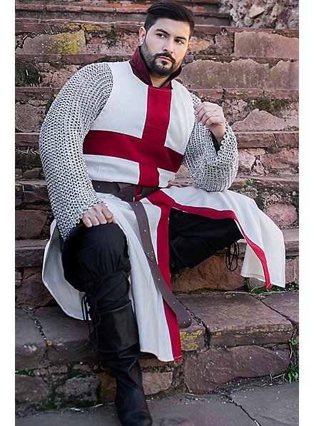 Tabard with red Templar cross - André - maskworld.com