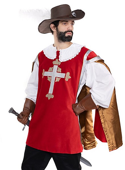 Tabarro - Moschettiere, rosso - maskworld.com