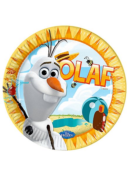 Frozen Olaf paper plates 8 pieces - maskworld.com