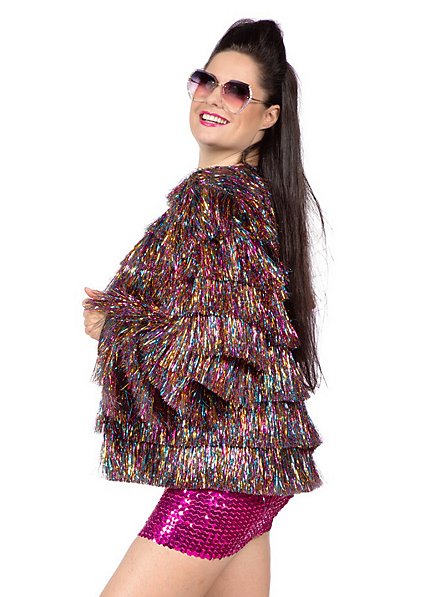 Tinsel disco jacket colorful - maskworld.com