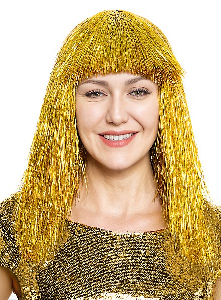 Tinsel Wig Gold - maskworld.com