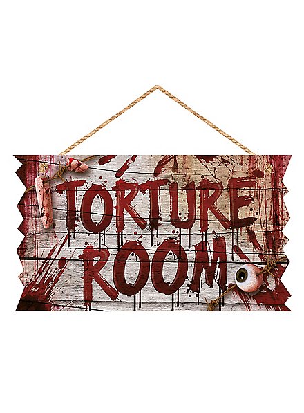 "Torture Room" Decorative Wooden Sign - maskworld.com