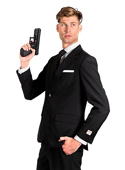 Traje OppoSuits Black Knight para Fiesta Blanco y Negro - maskworld.com