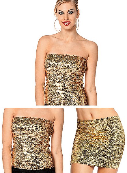 Tube top/skirt gold - maskworld.com