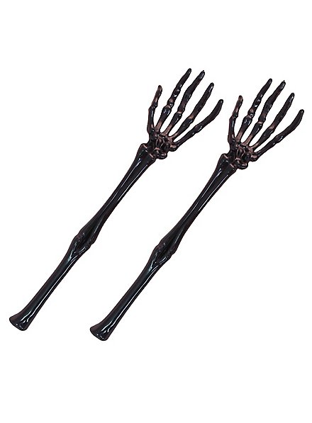 Two Black Skeleton Arms Halloween Decoration - maskworld.com