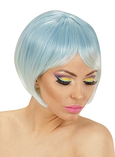 Two-Tone ladies wig blue-turquoise - maskworld.com