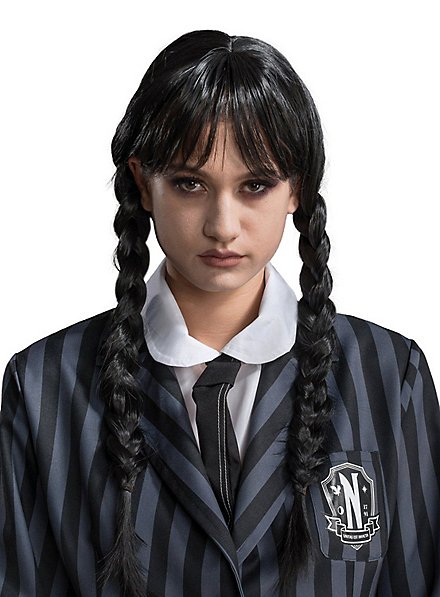 Wednesday wig for adults - maskworld.com