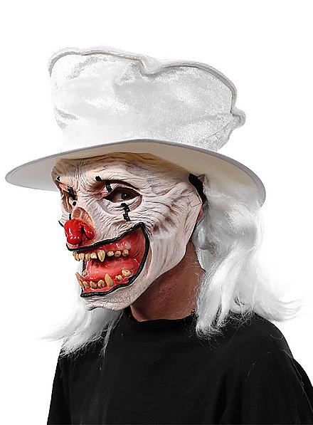Weißer Voodoo Clown Maske - maskworld.com