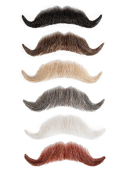 Wilhelm Moustache professionnelle en poils véritables - maskworld.com