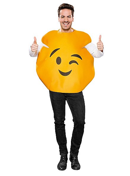 Wink smiley emoji costume - maskworld.com