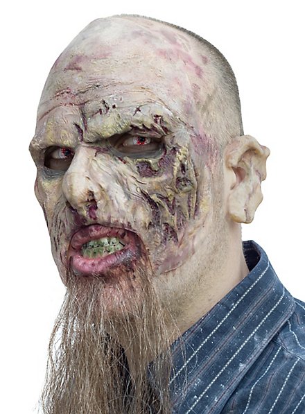 Zombie Maske I Latex Til Påklæbning - maskworld.com