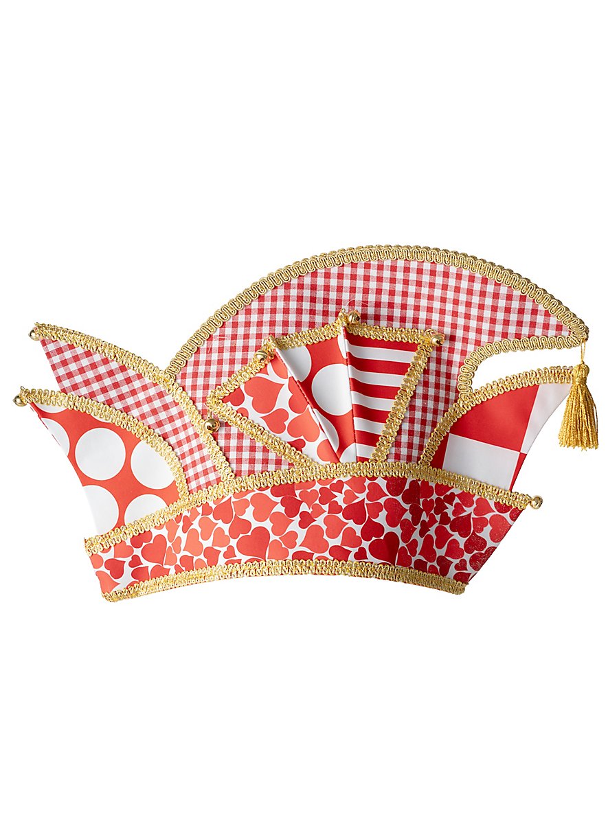 Committee cap patchwork red and white - maskworld.com