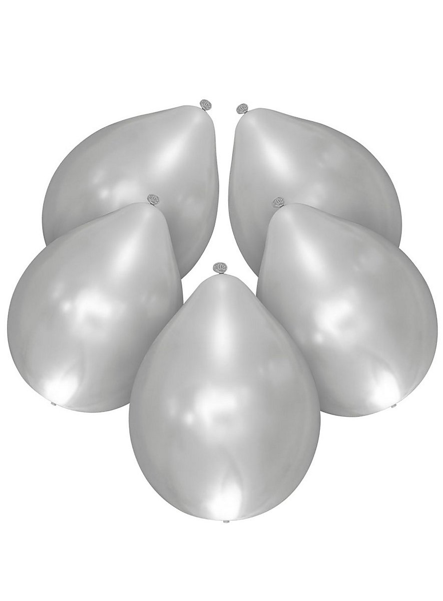 5 illooms LED balloons silver - maskworld.com