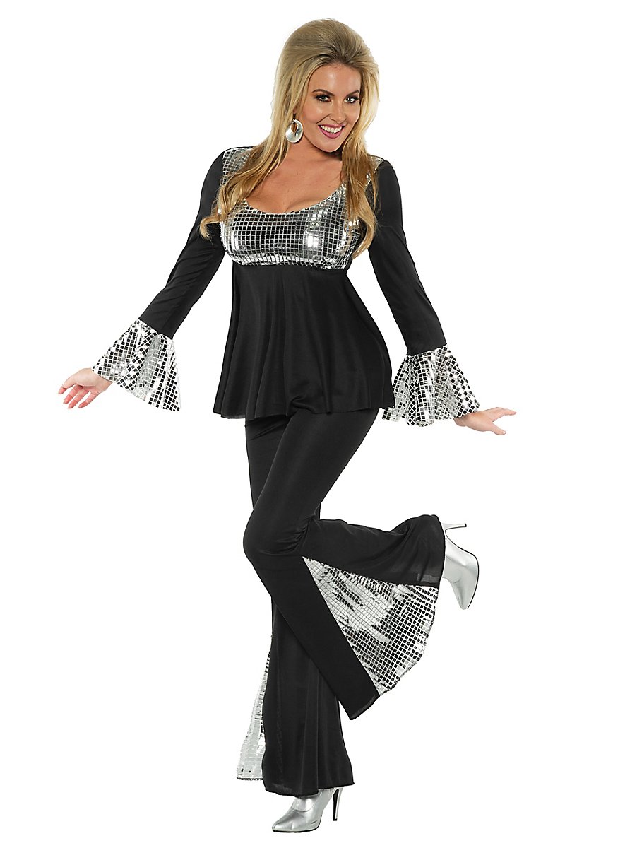 70s disco dancer costume for women silver - maskworld.com