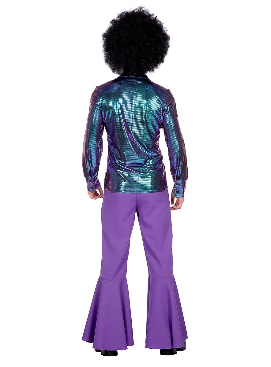 70s shirt Disco Dancer purple - maskworld.com