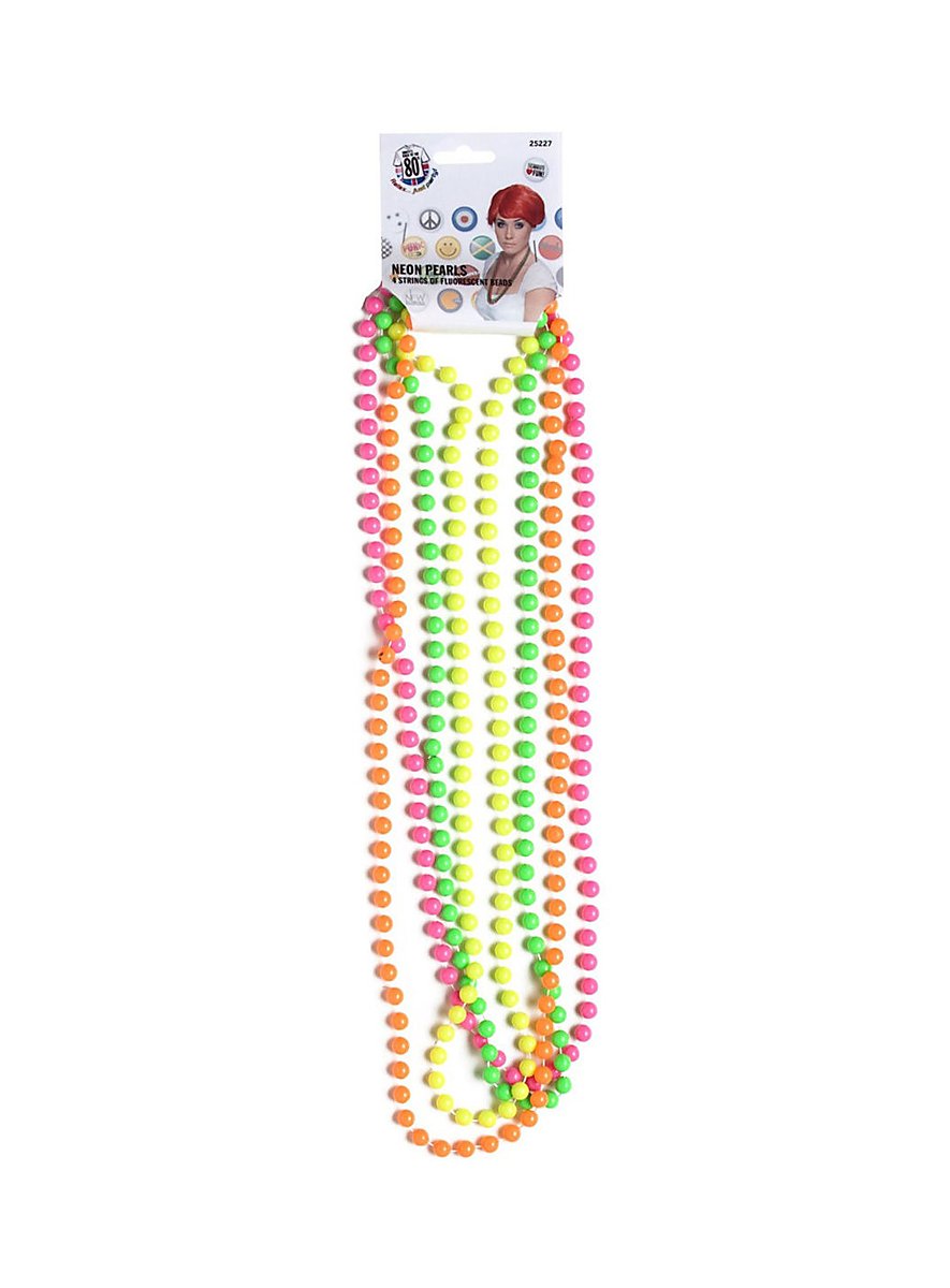 80s neon pearl necklace - maskworld.com