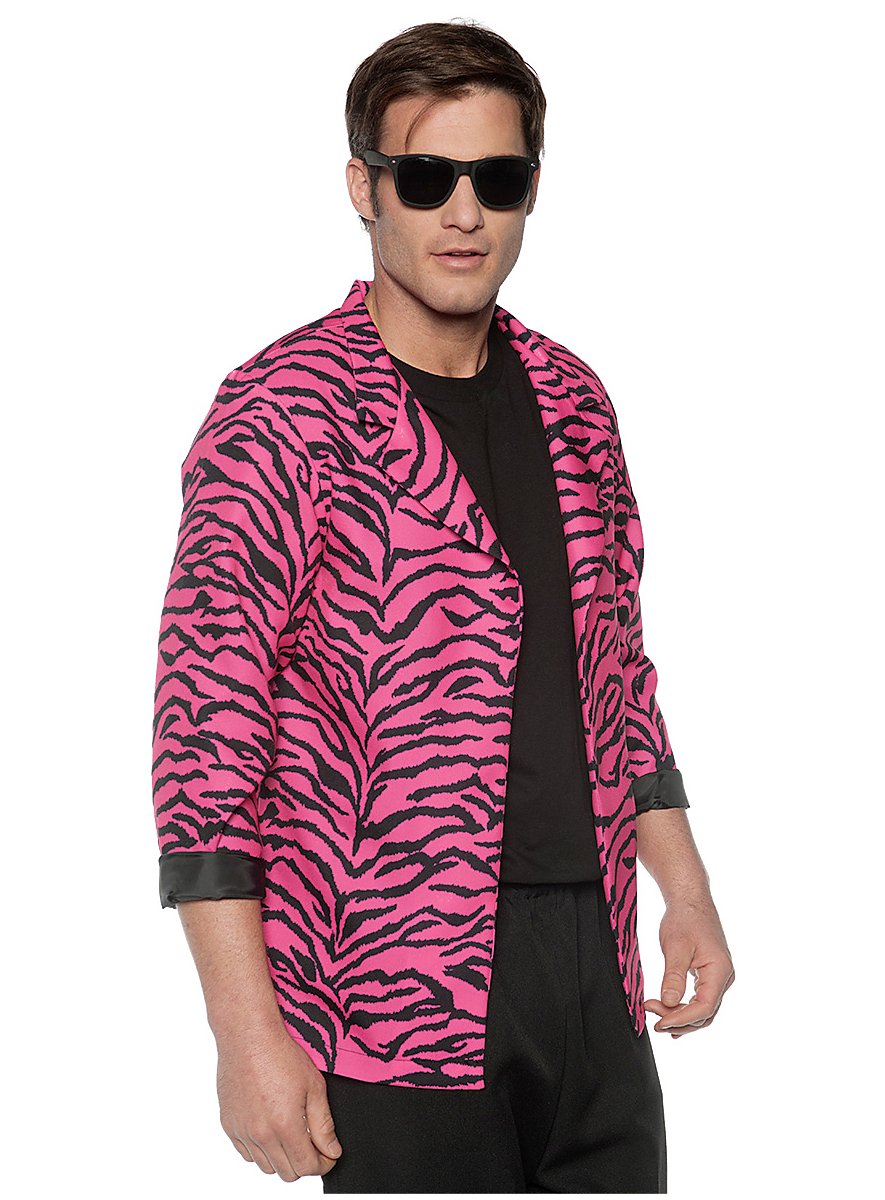 80s zebra blazer pink - maskworld.com