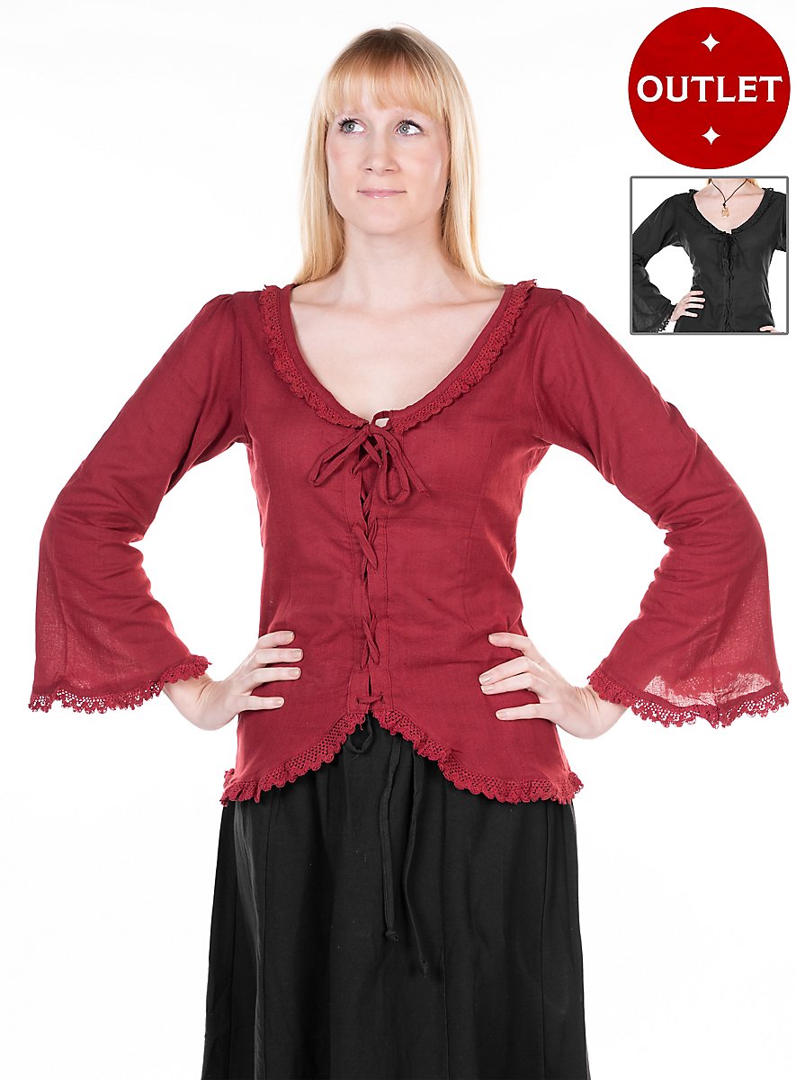 Camicetta medievale con pizzo - Grete - maskworld.com