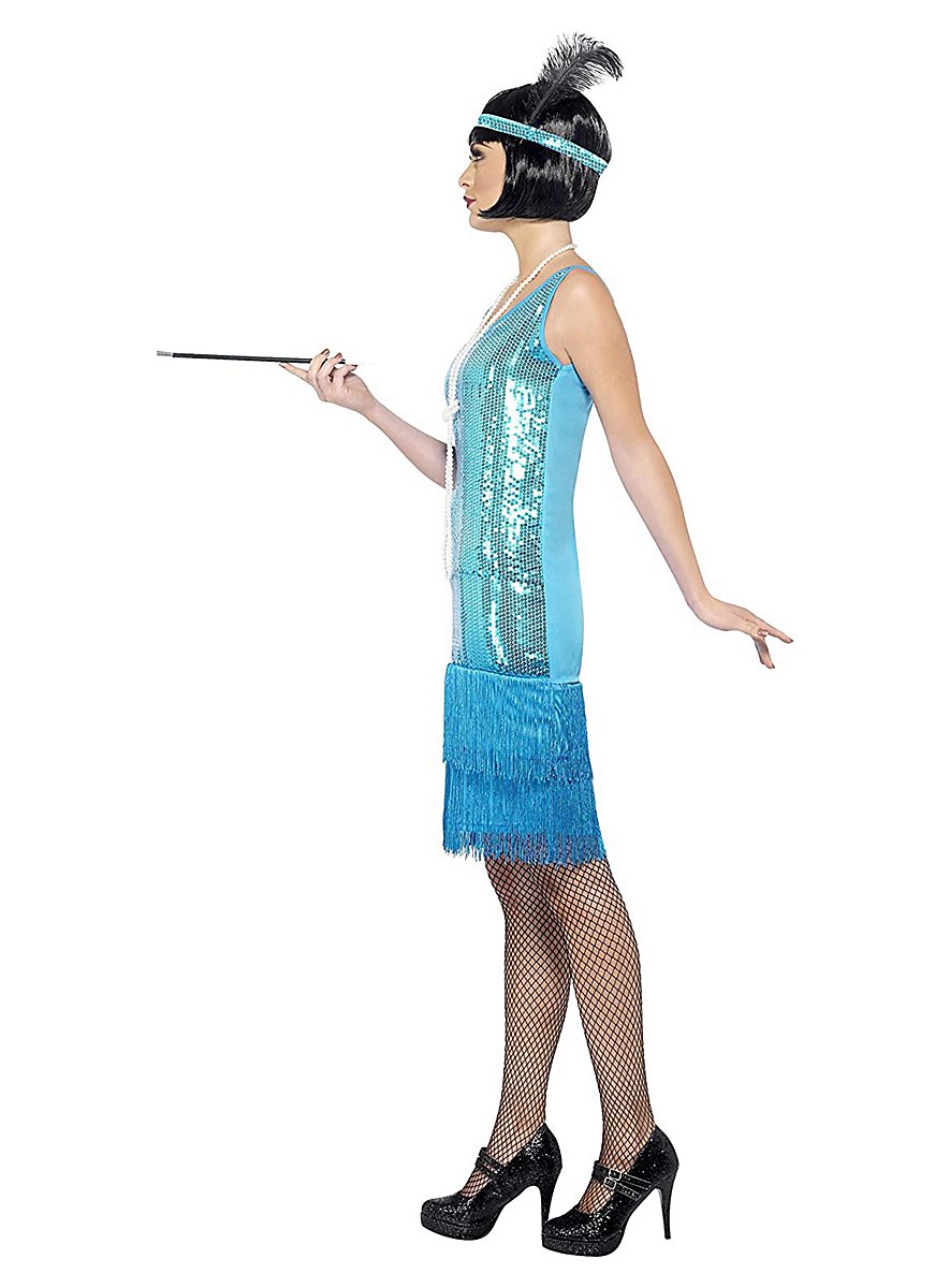 Abito flapper anni '20 turchese - maskworld.com