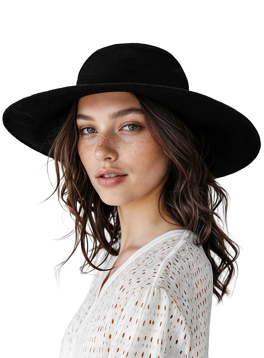 Big floppy hat black - maskworld.com