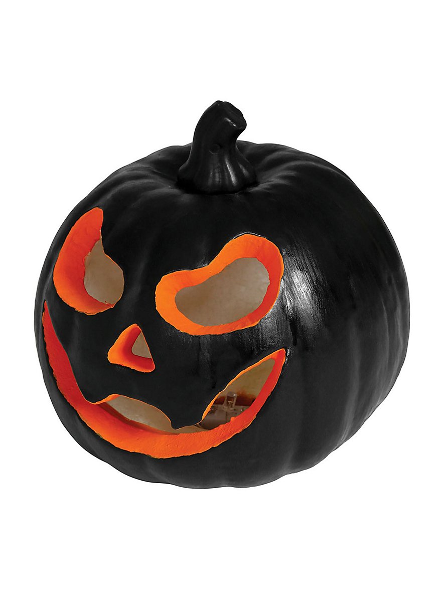 Black Pumpkin Lamp Made From Polystyrene - maskworld.com