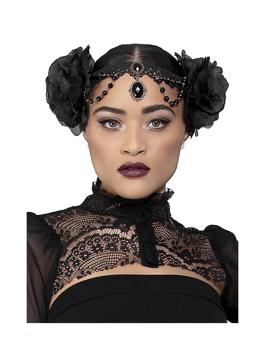 Black Rose hoofdtooi - maskworld.com