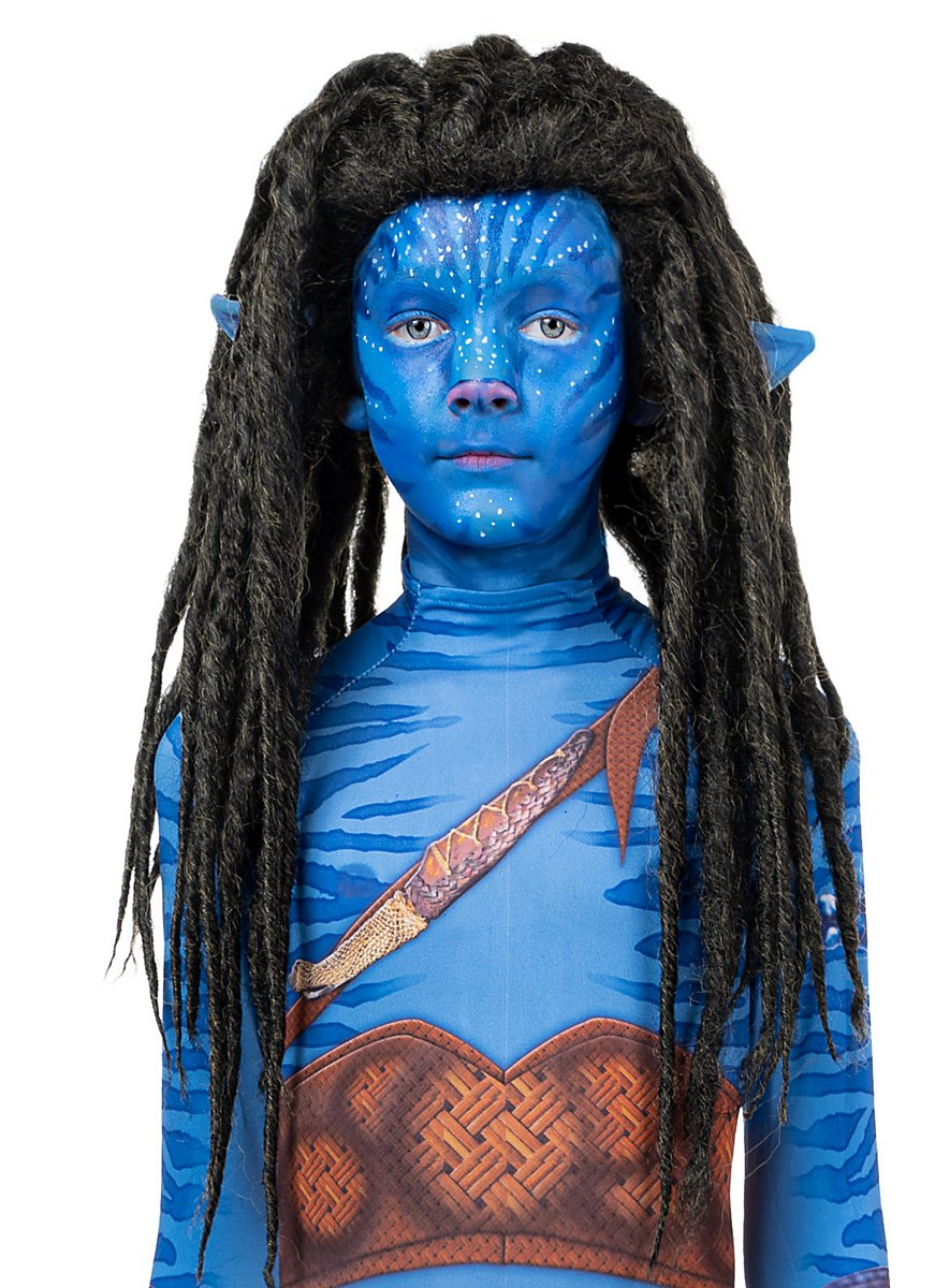 Blue Tribal Warrior Dreadlocks Kids Wig - maskworld.com