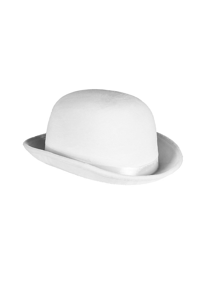 Bombetta piatta bianca - maskworld.com