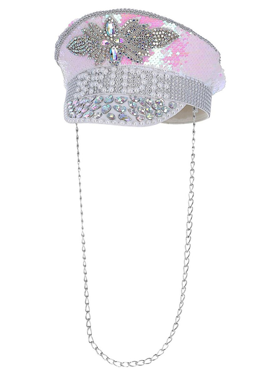 Bright Pink Bride Peaked Cap - maskworld.com