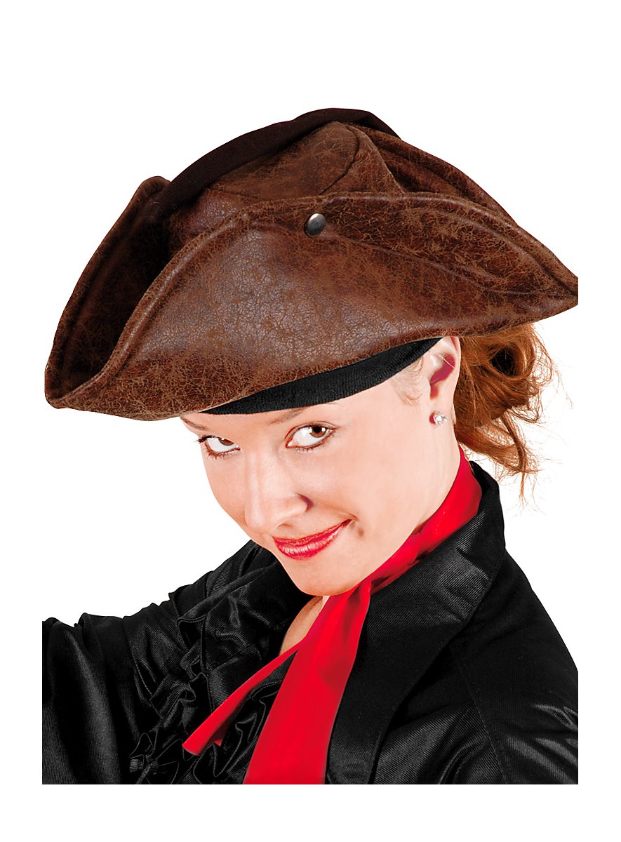 Cappello da pirata marrone - maskworld.com