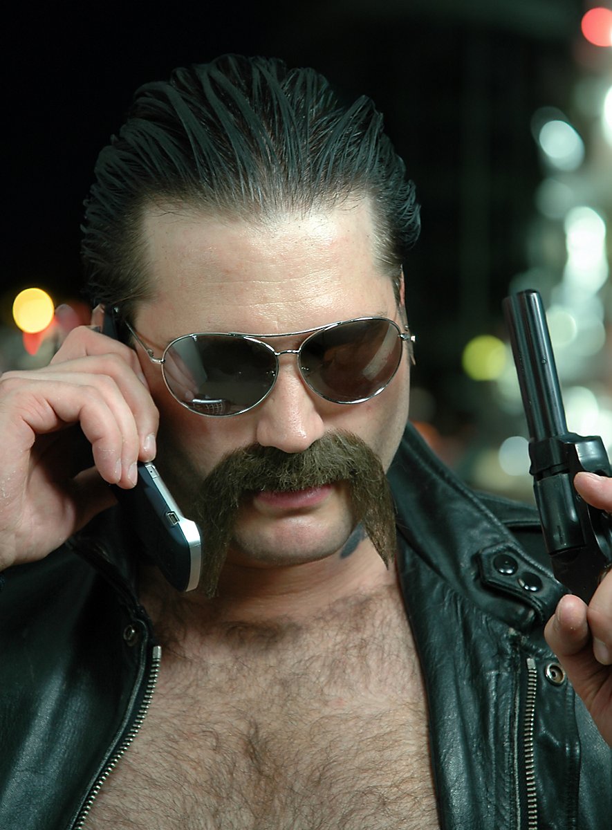 Cartel Gangster Real Hair Beard, Black - maskworld.com